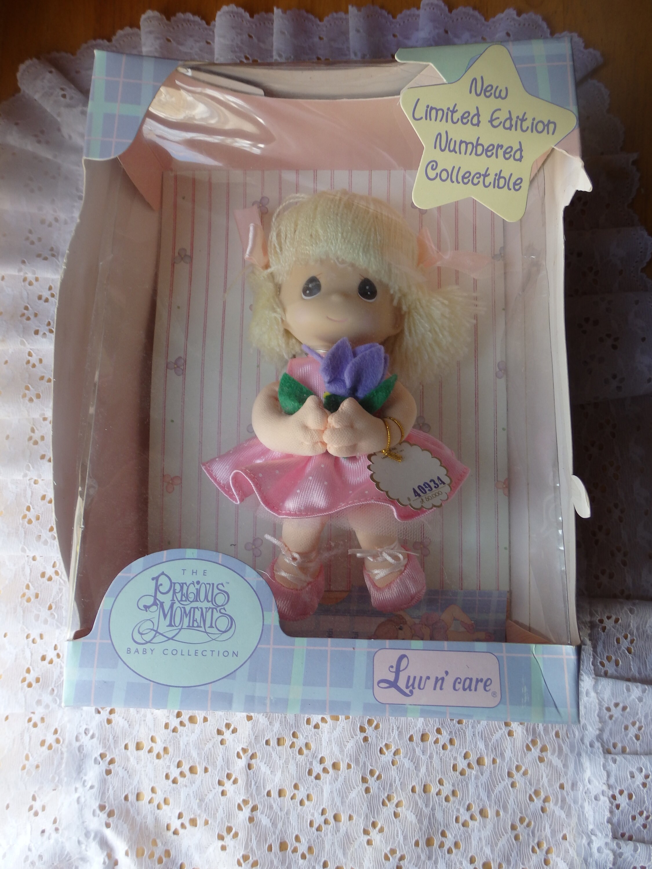 Vintage Precious Moments Doll Luv N Care Limited Edition NIB NOS 2000 ...