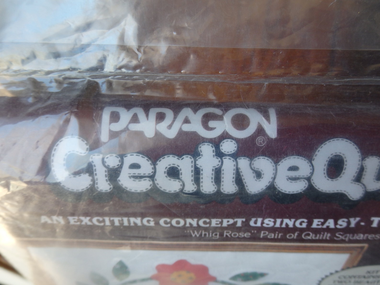Vintage Paragon Creative Quilting Squares Craft Kit Whig Rose Kit #0887 ...