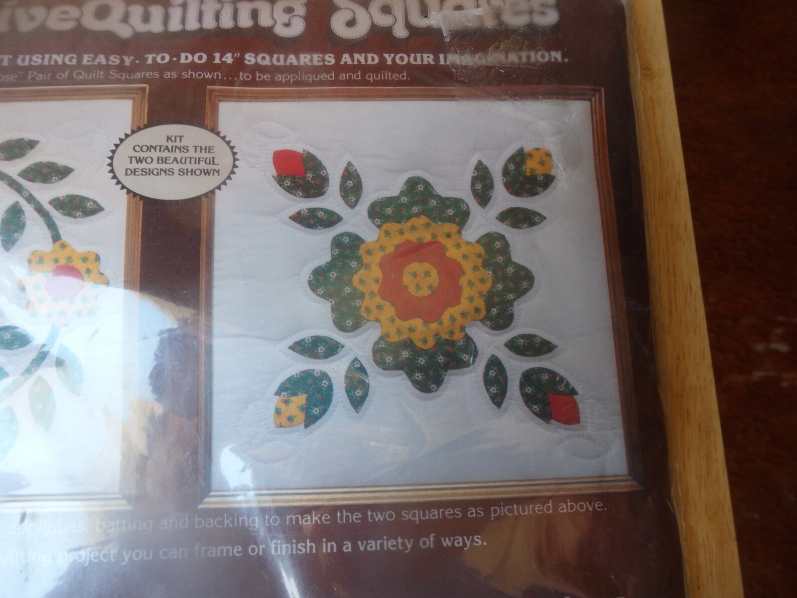 Vintage Paragon Creative Quilting Squares Craft Kit Whig Rose Kit #0887 ...