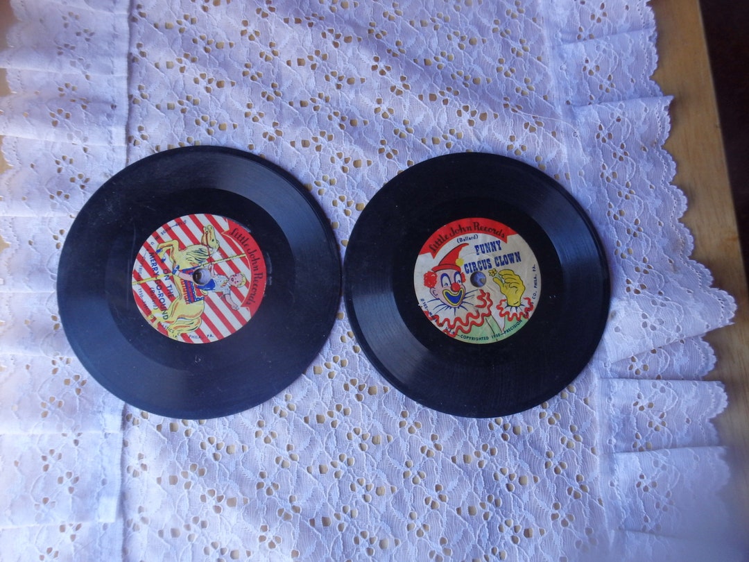 Vintage Little John Records Set of 2 Mini Records Not Tested Record ...