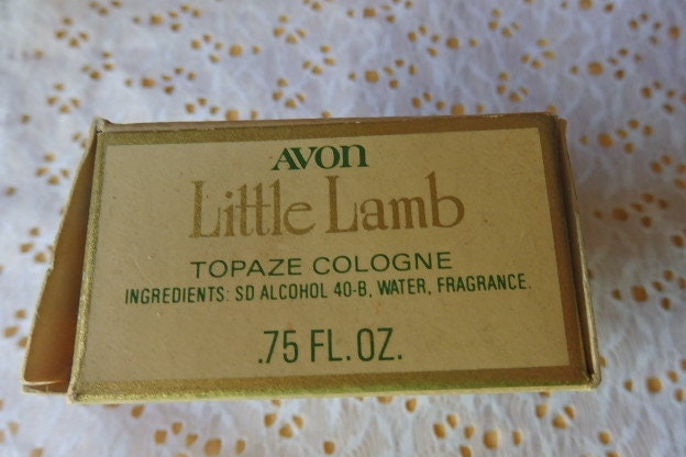 Vintage Avon Topaze Cologne little Lamb in Original Box Vintage Avon - Etsy
