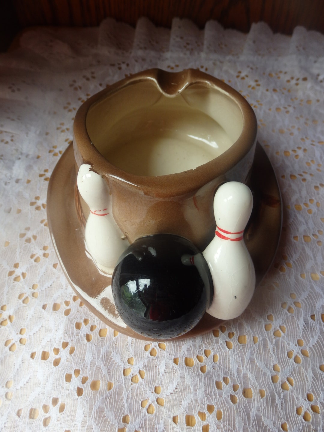 Vintage Lefton Japan Ashtray Hat With Bowling Balls/pins Vintage Lefton ...