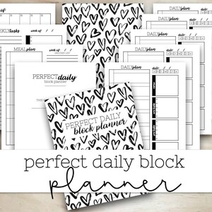Printable Daily Block Schedule Planner, Printable Planner, Weekly ...