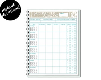 Diet and Exercise Journal PDF File/Printable | Etsy