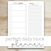 Printable Daily Block Schedule Planner Instant Download - Etsy