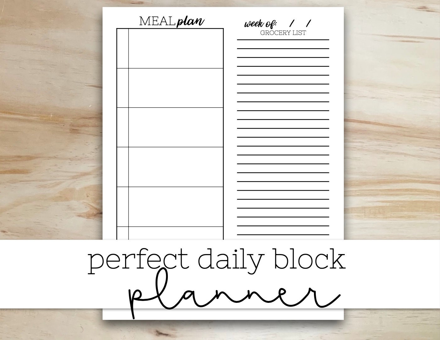 Printable Daily Block Schedule Planner Instant Download - Etsy