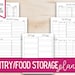 Food Storage Planner Printable, Pantry Inventory, Freezer Inventory ...
