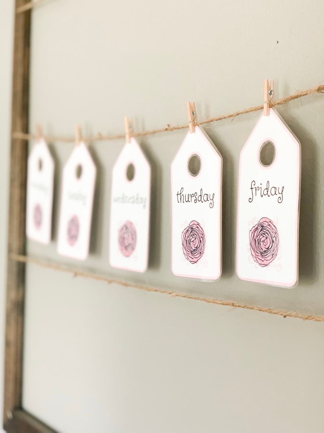 Printable Clothes Hanger Organizer Tags: Days of the Week, Kids Closet ...