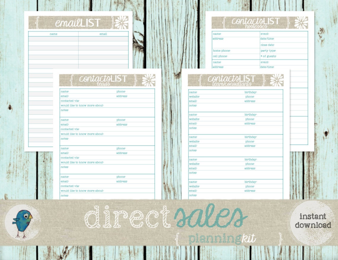 Direct Sales Business Planner Kit: Party Planners & Checklists ...