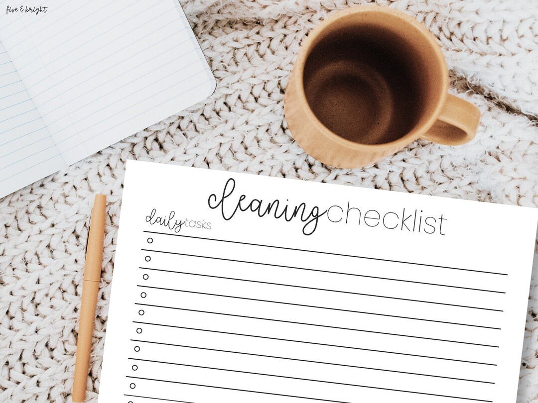 Cleaning Planner and Checklist, Digital Cleaning Schedule, Checklist ...
