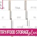 Food Storage Planner Printable, Pantry Inventory, Freezer Inventory ...