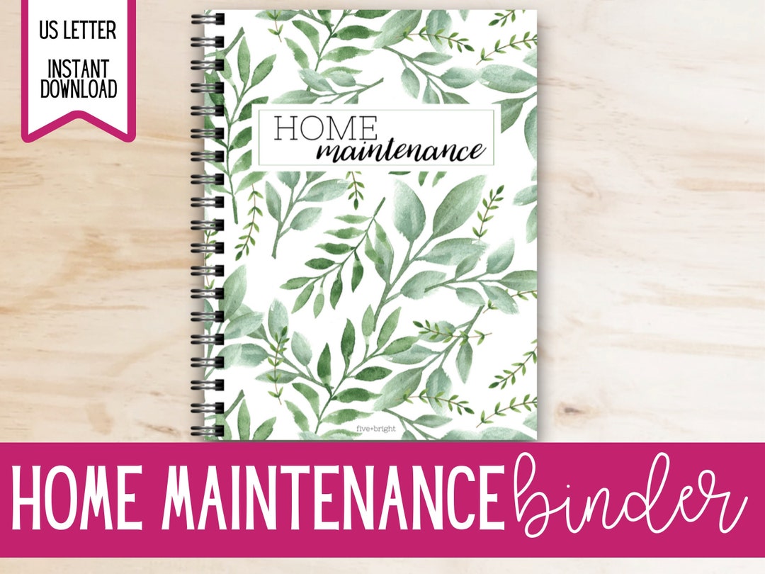 Home Maintenance Binder: Maintenance Checklists, Maintenance Calendar ...
