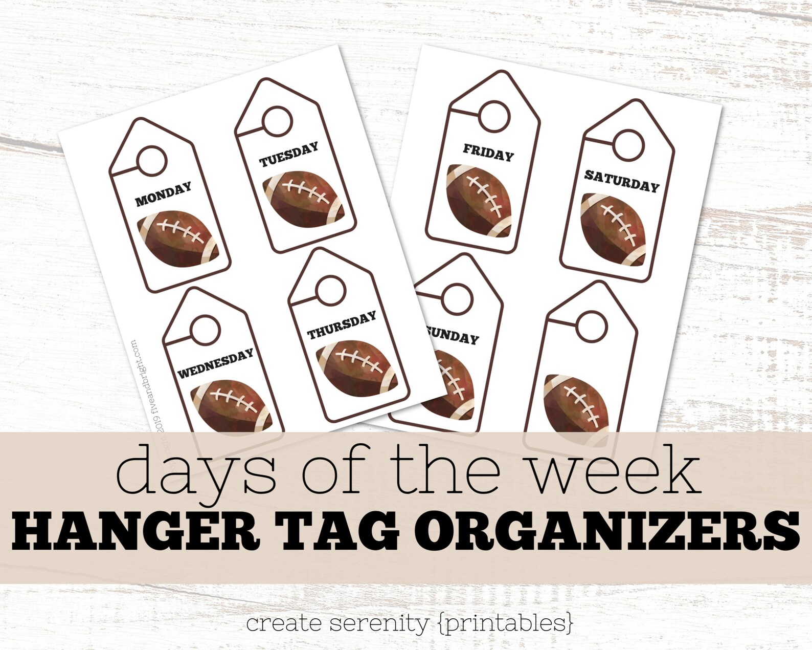 Days of the Week Closet Dividers Printable Nursery Clothing | Etsy