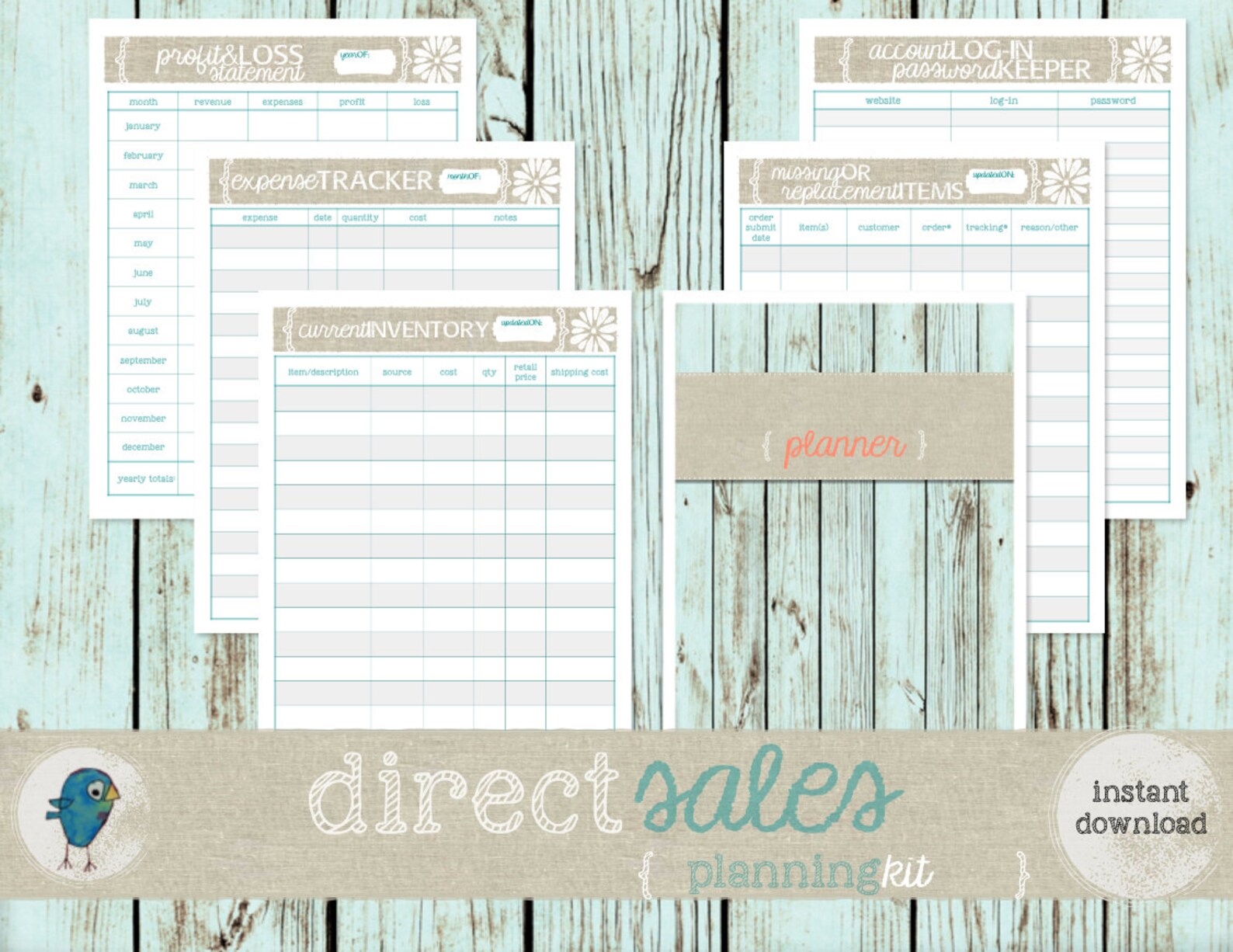 Direct Sales Business Planner Kit: Party Planners & Checklists ...