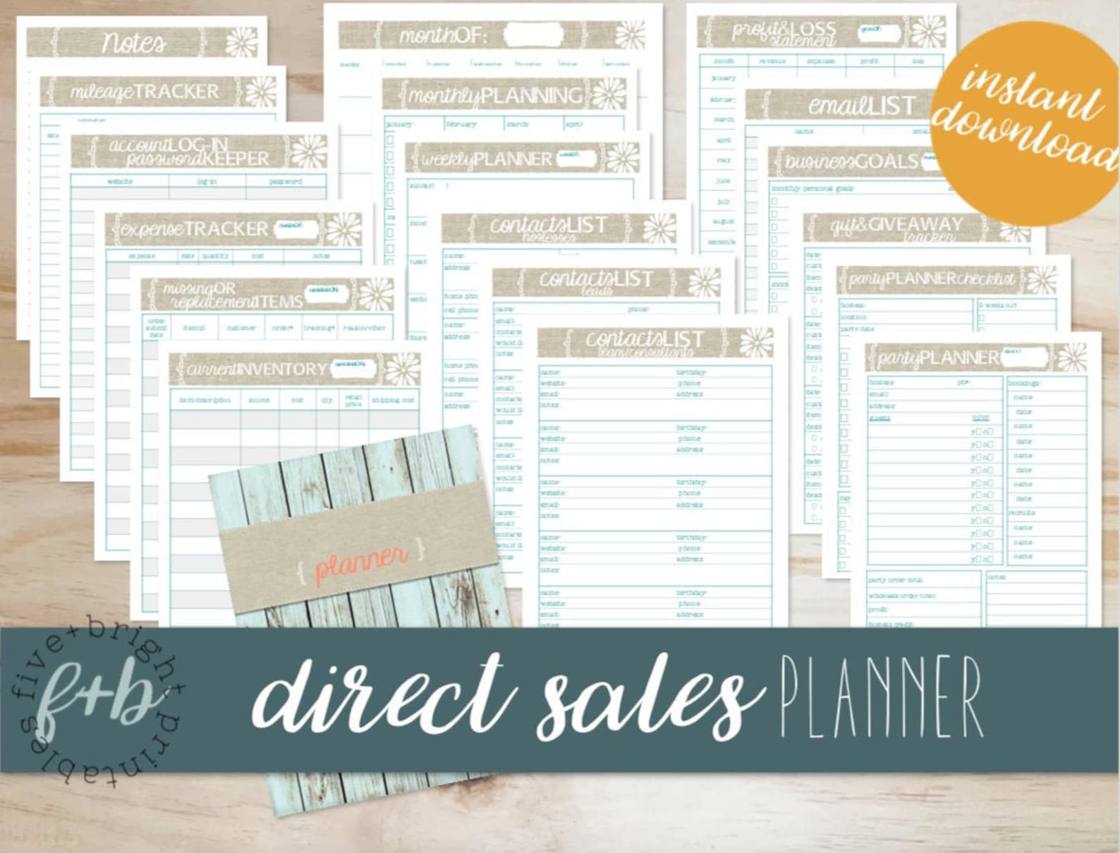 Direct Sales Business Planner Kit: Party Planners & Checklists ...
