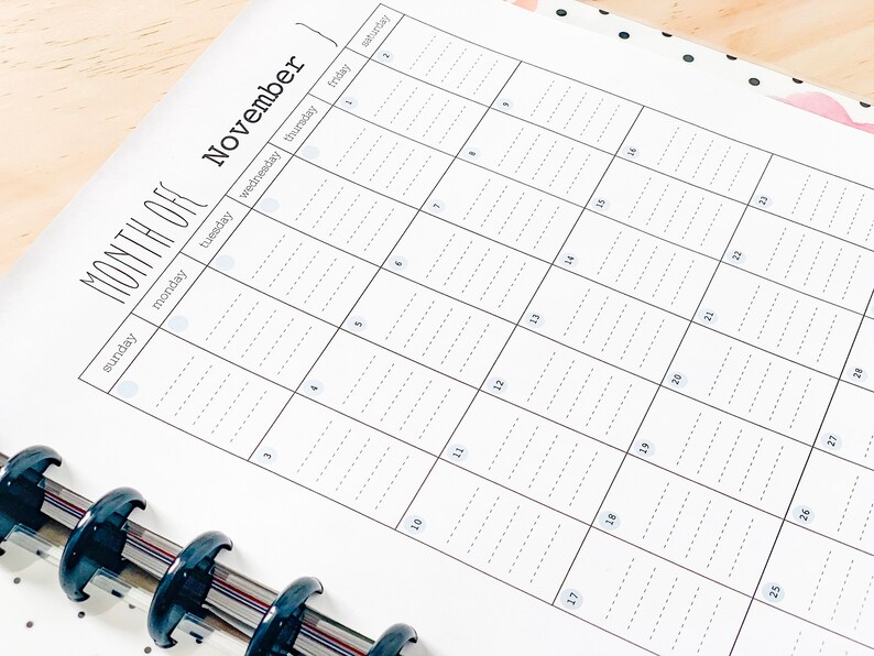 Fillable Blank Calendar Printable Monthly Calendar Farmhouse - Etsy