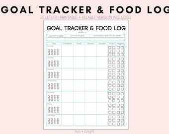 Printable Food/water Tracker Weekly - Etsy