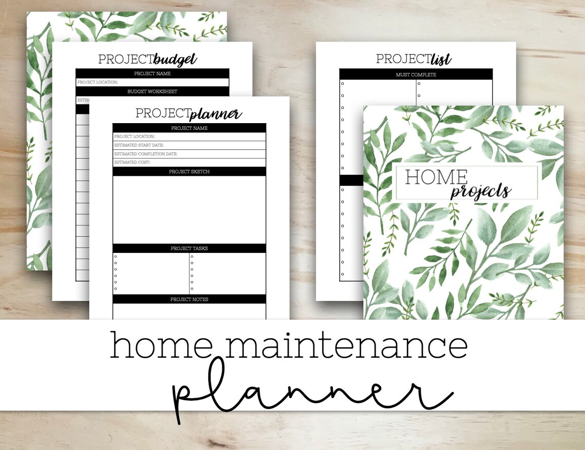 Home Maintenance Binder: Maintenance Checklists Maintenance | Etsy