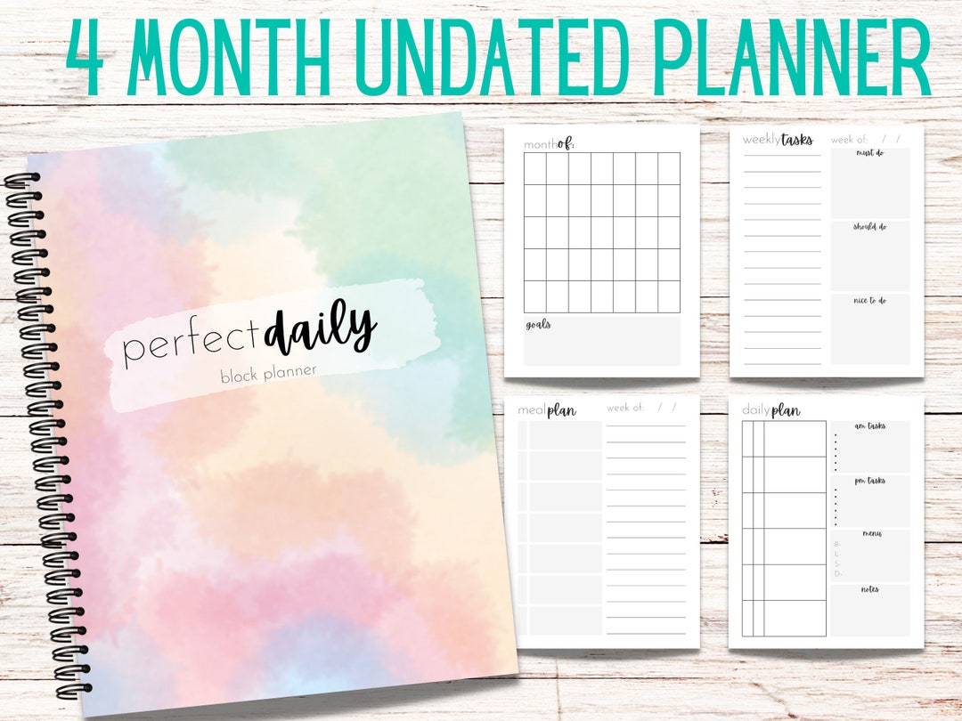 Block Schedule, Undated Planner, Decluttering Checklist, Zone Cleaning ...