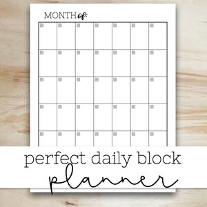 Printable Daily Block Schedule Planner - Instant Download!! - Etsy