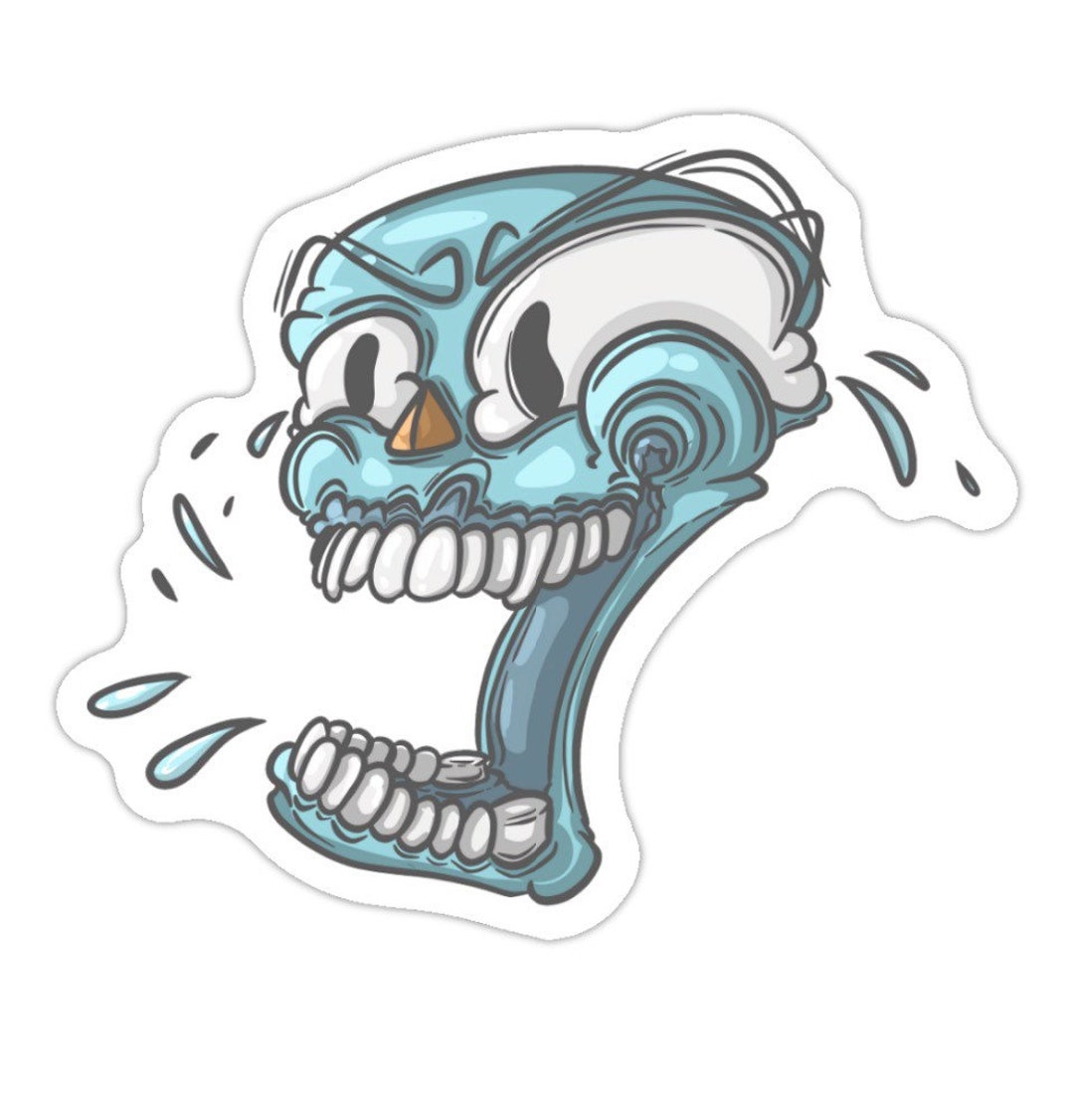 Happy Teeth Smile Sticker Shocked Smile Fun Sticker Nice Smile - Etsy