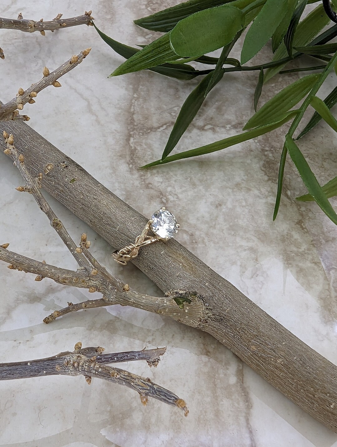 Nature Engagement Ring - Etsy