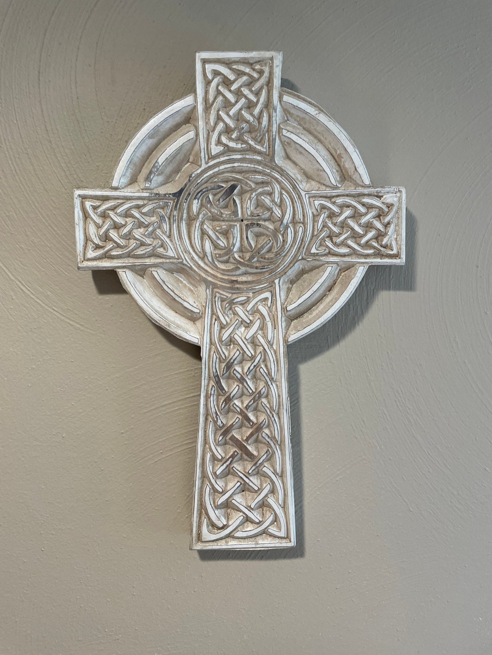 Carved wooden Celtic cross | Etsy