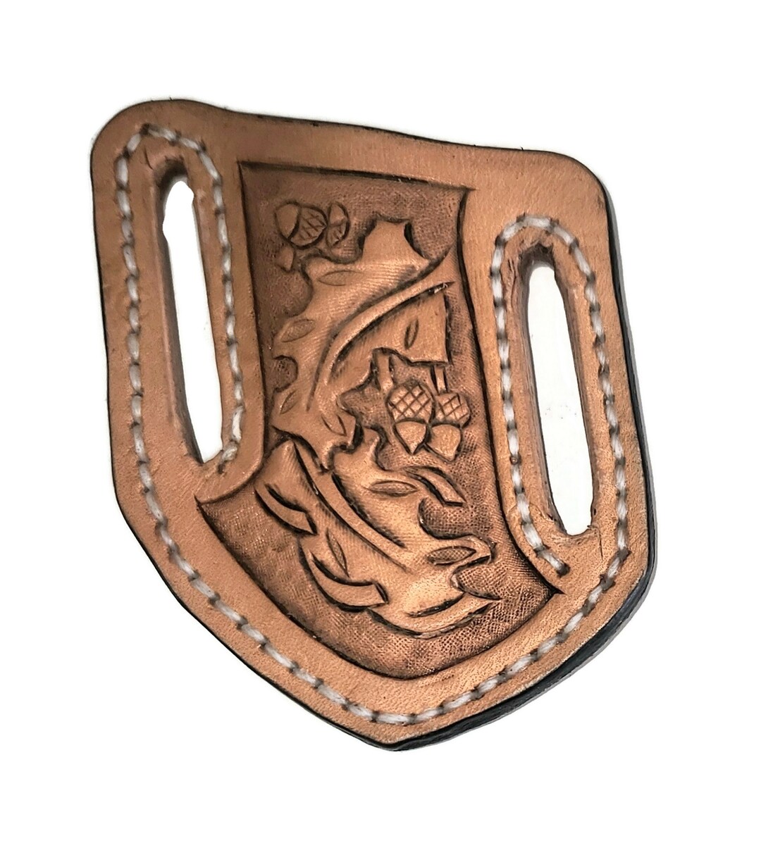 Leather QUICK DRAW Knife SHEATH Leaf Acorn Handmade Men Clothing ...