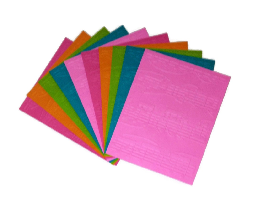 10 ALLEGRO MUSIC Notes Embossed A2 Card Fronts - Recollections Brights ...