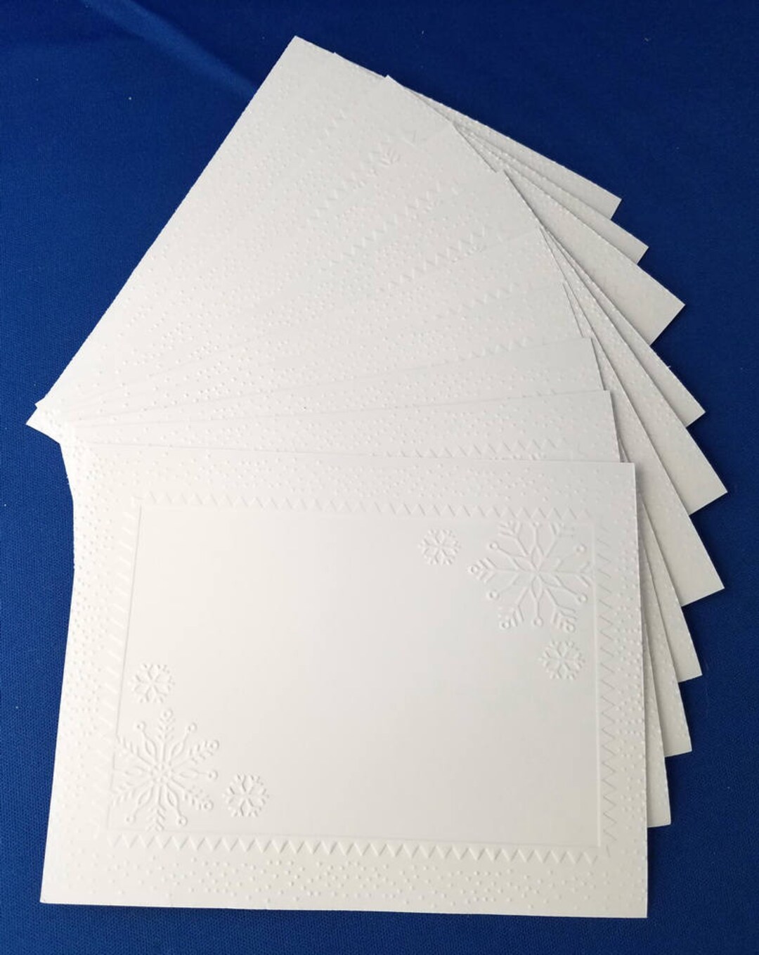 10 SNOWFLAKE FRAME Embossed A2 Card Fronts - Recollections Cardstock ...