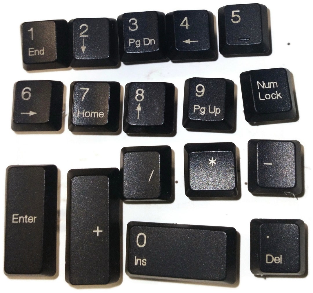 Computer NUMBER KEY Push Pins Set of 17 Handmade Decorative Memo Board ...