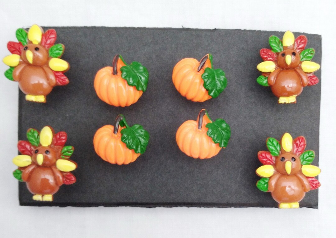 Sale THANKSGIVING Push Pins 8pc Handmade Decorative Bulletin - Etsy UK