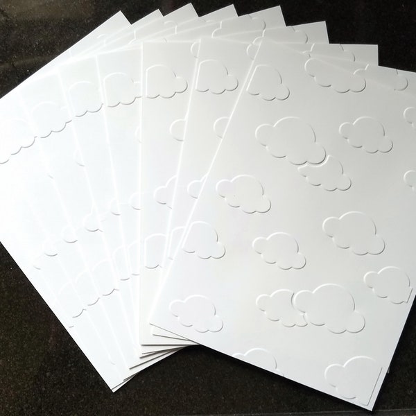 Embossed White Cardstock - Etsy