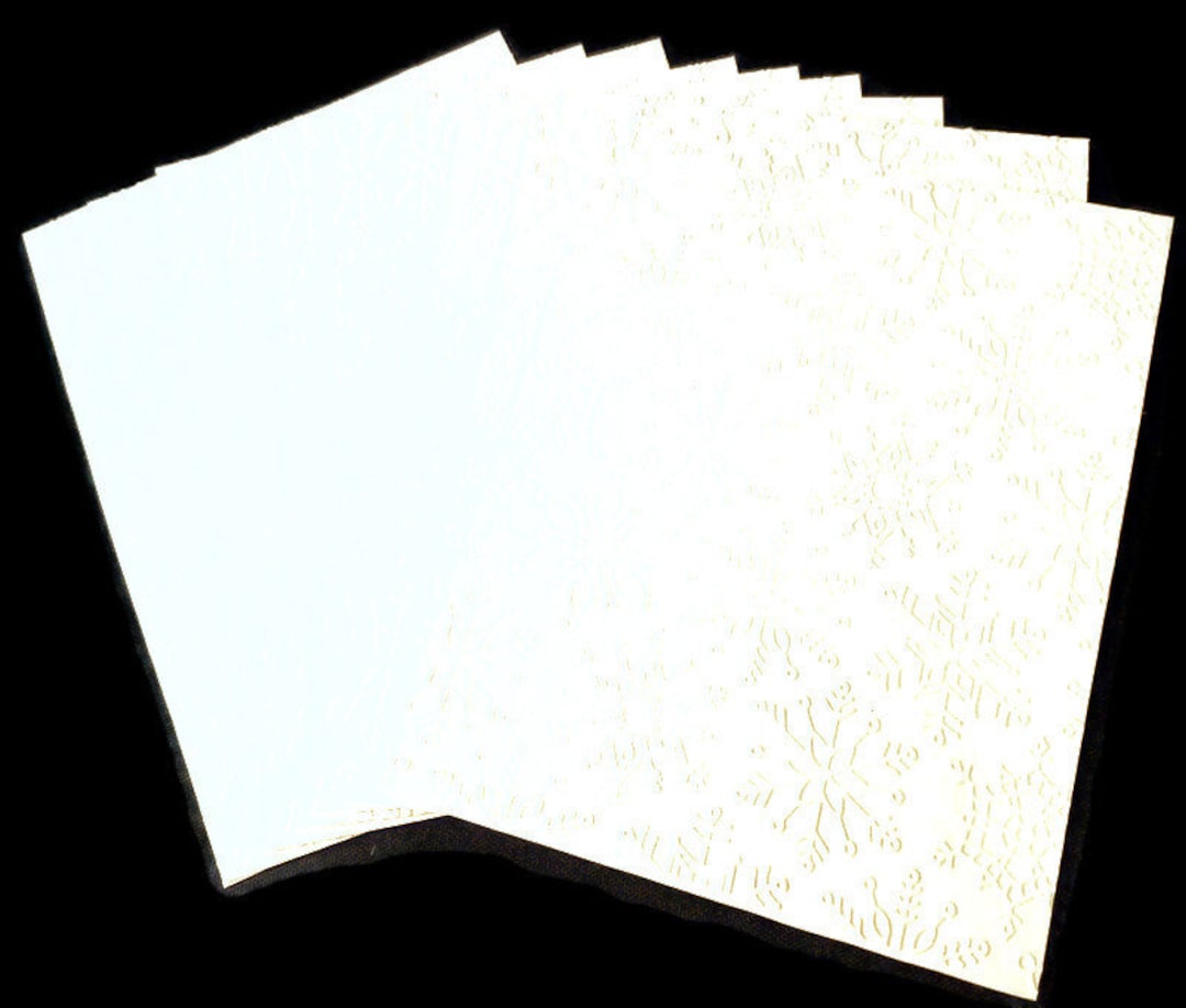 10 SNOWFLAKE Embossed A2 Card Fronts - Recollections Cardstock ...