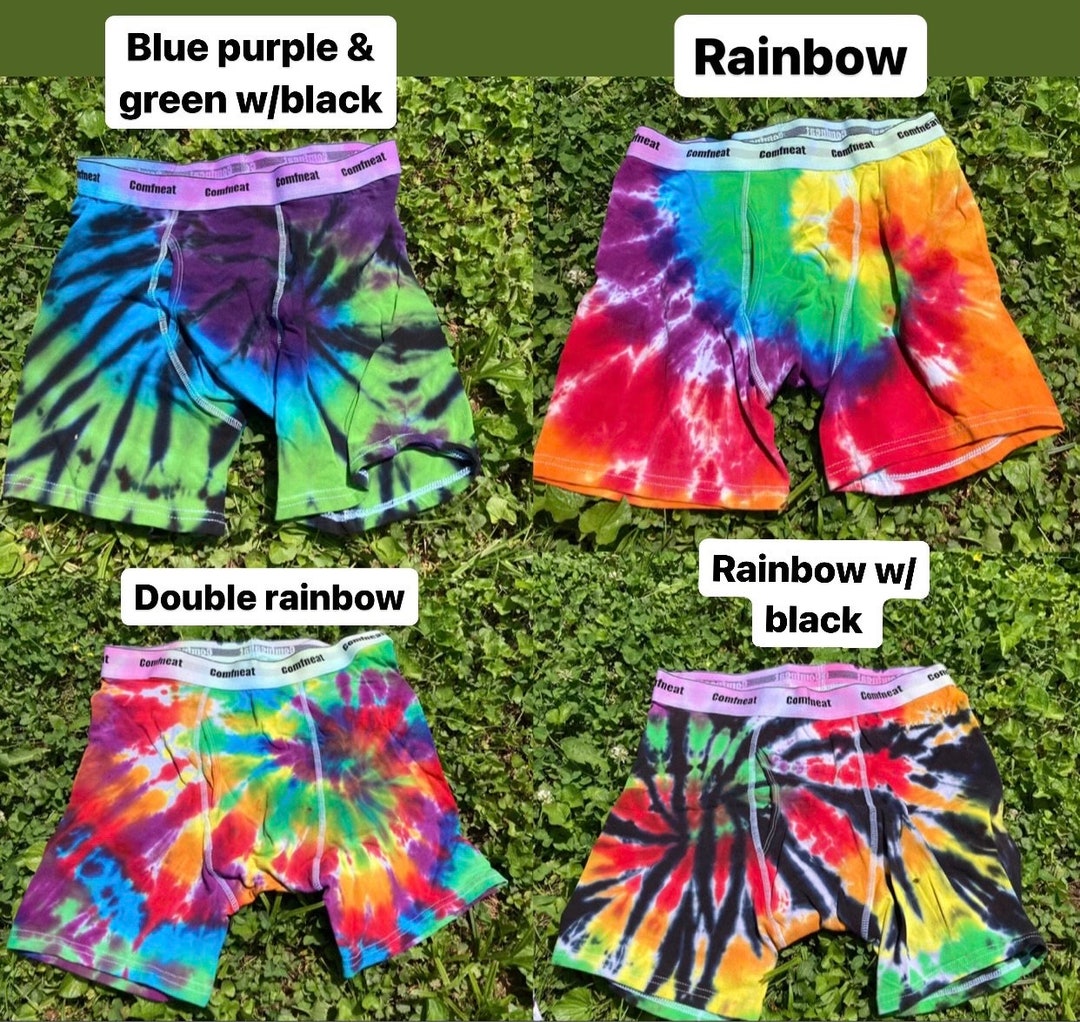 Boxer Briefs Handmade Tie Dye Adult Small, Large, 2X, 3X and 4X. Many ...