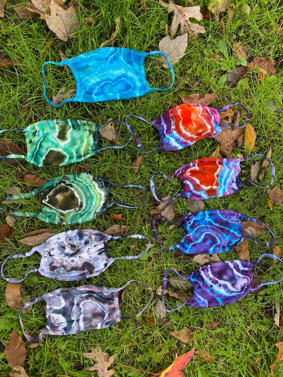 Tie Dye Face Mask Washable Cotton Adult handmade Tie Dye - Etsy