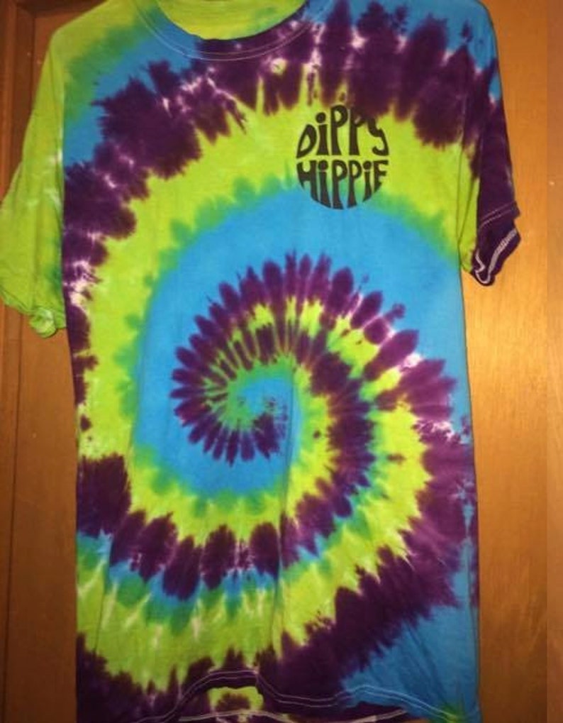 Dippy Hippie Tie Dyes Logo T-shirt Adult Small to 3X Handmade Tie Dye ...