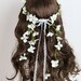 Delicate White Cascade Flower Crown Wedding Flower Crown | Etsy