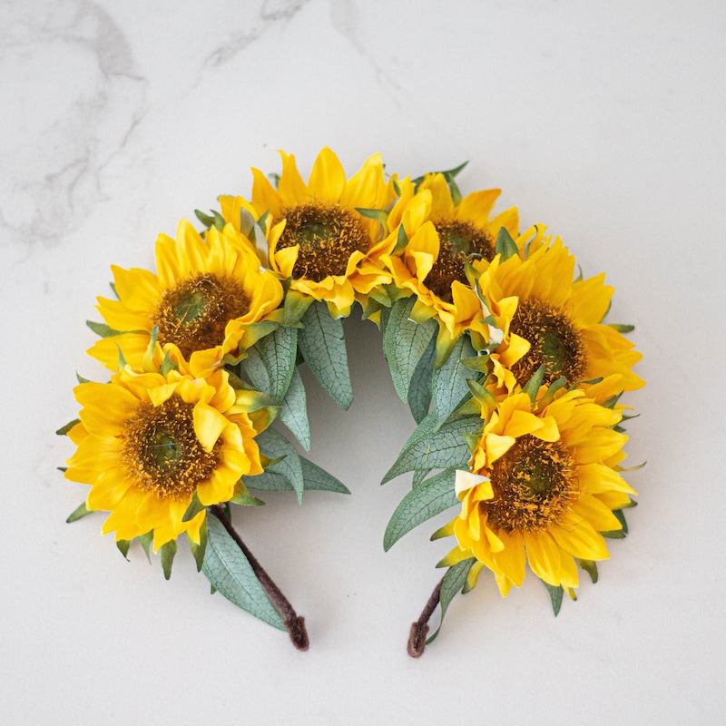 Sunflower Headband - Etsy