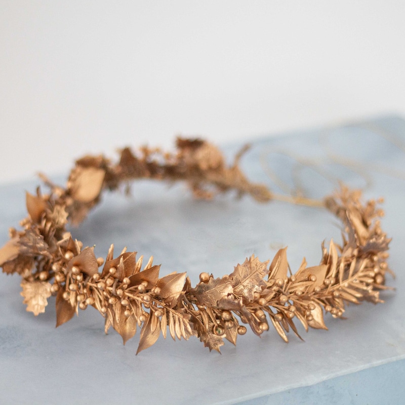 Gold Flower Crown - Etsy