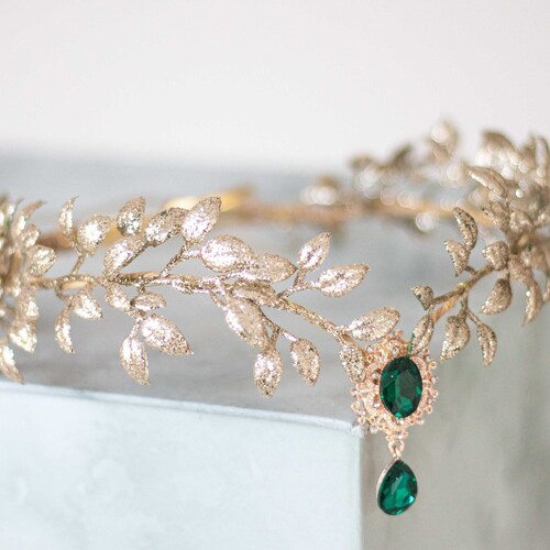 Gold Leaf Forehead Crown - Etsy