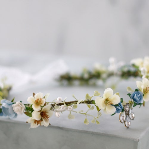 Elven Fairy Crown Elvish Flower Crown Elf Headpiece Blue - Etsy