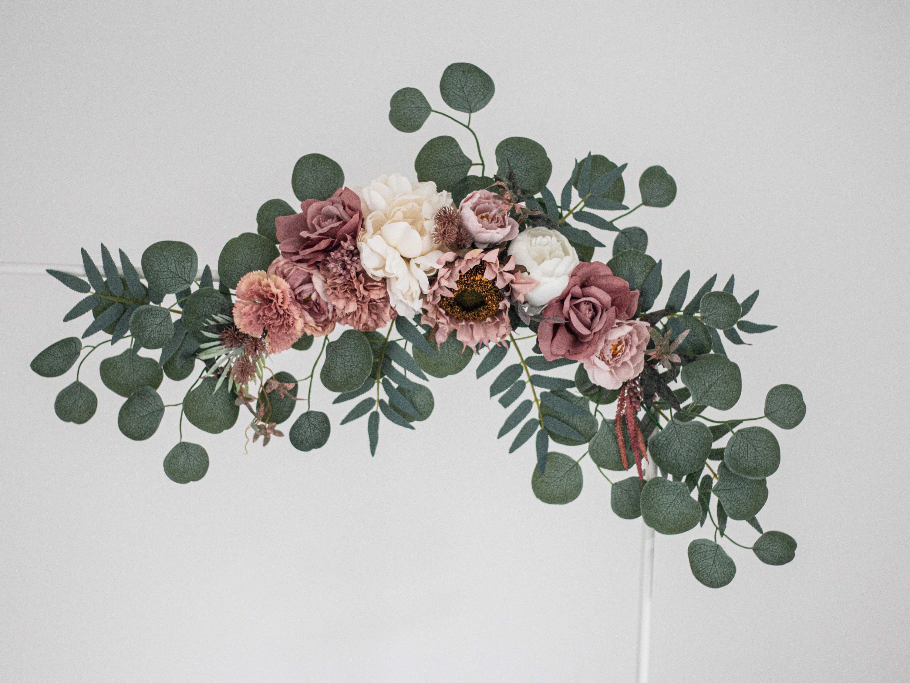 Dusty Rose Flower Arrangement Wedding Arch Decor Swag Wall - Etsy