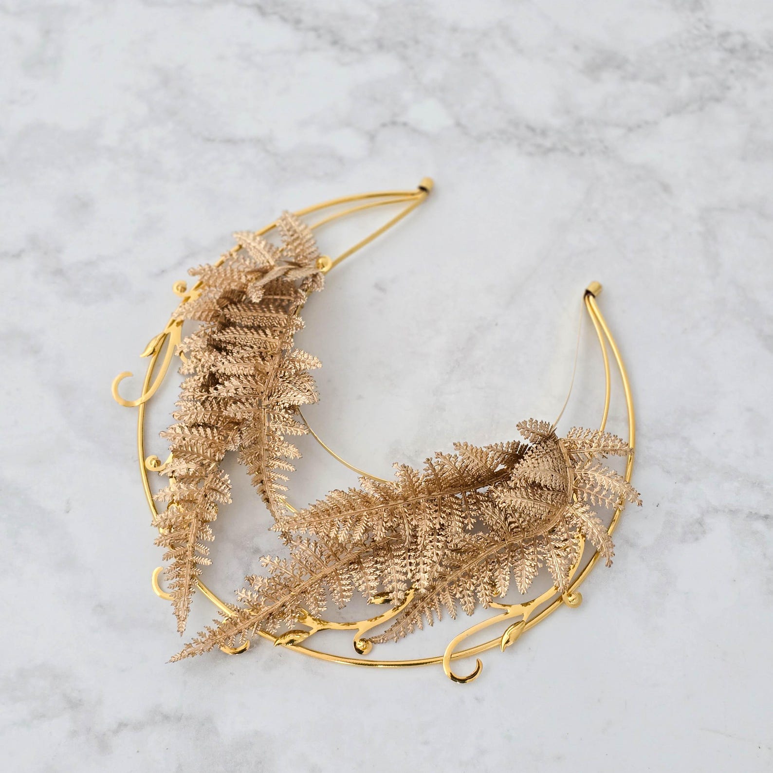 Gold Fern Leaf Crown: Greek Goddess Headpiece - Etsy