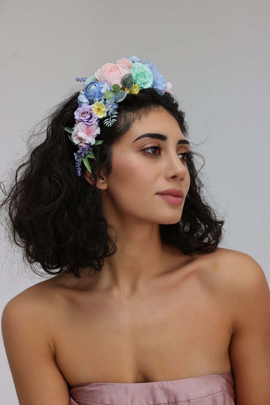 Pastel Flower Headband Wedding - Etsy