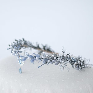 Dusty Blue Elven Crown: Fantasy Wedding Headband - Etsy