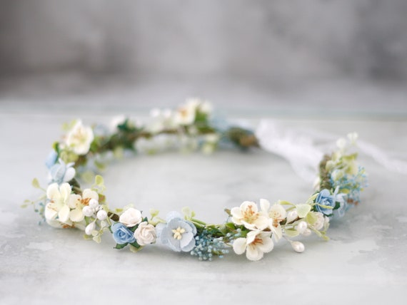 Baby blue flower crown store