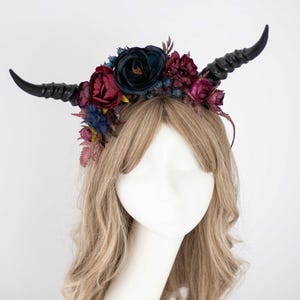 Evil Horns Headband, Pagan Antler Headpiece, Witch Crown, Black Faerie ...