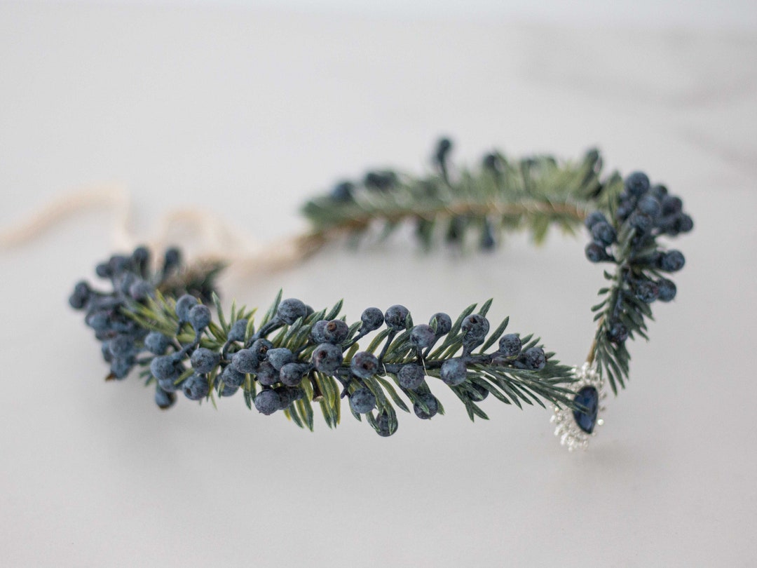 Blueberry Crown, Elven Tiara, Fairy Headband, Navy Blue Flower Crown ...