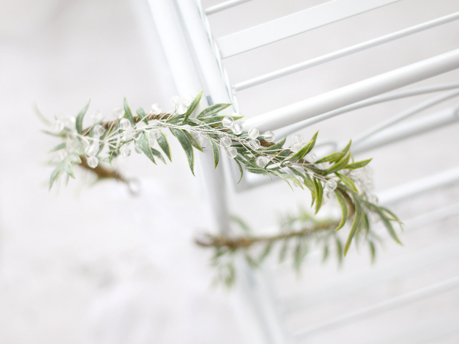 Leaf Flower Crown Greenery Flower Crown Crystal Flower - Etsy